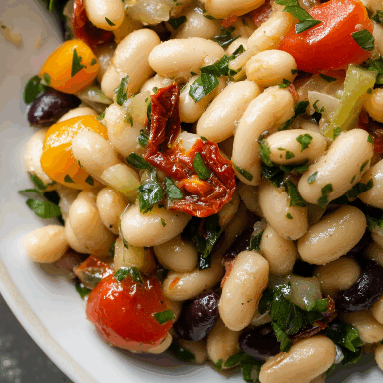 Marinated Sun-dried Tomato Bean Salad