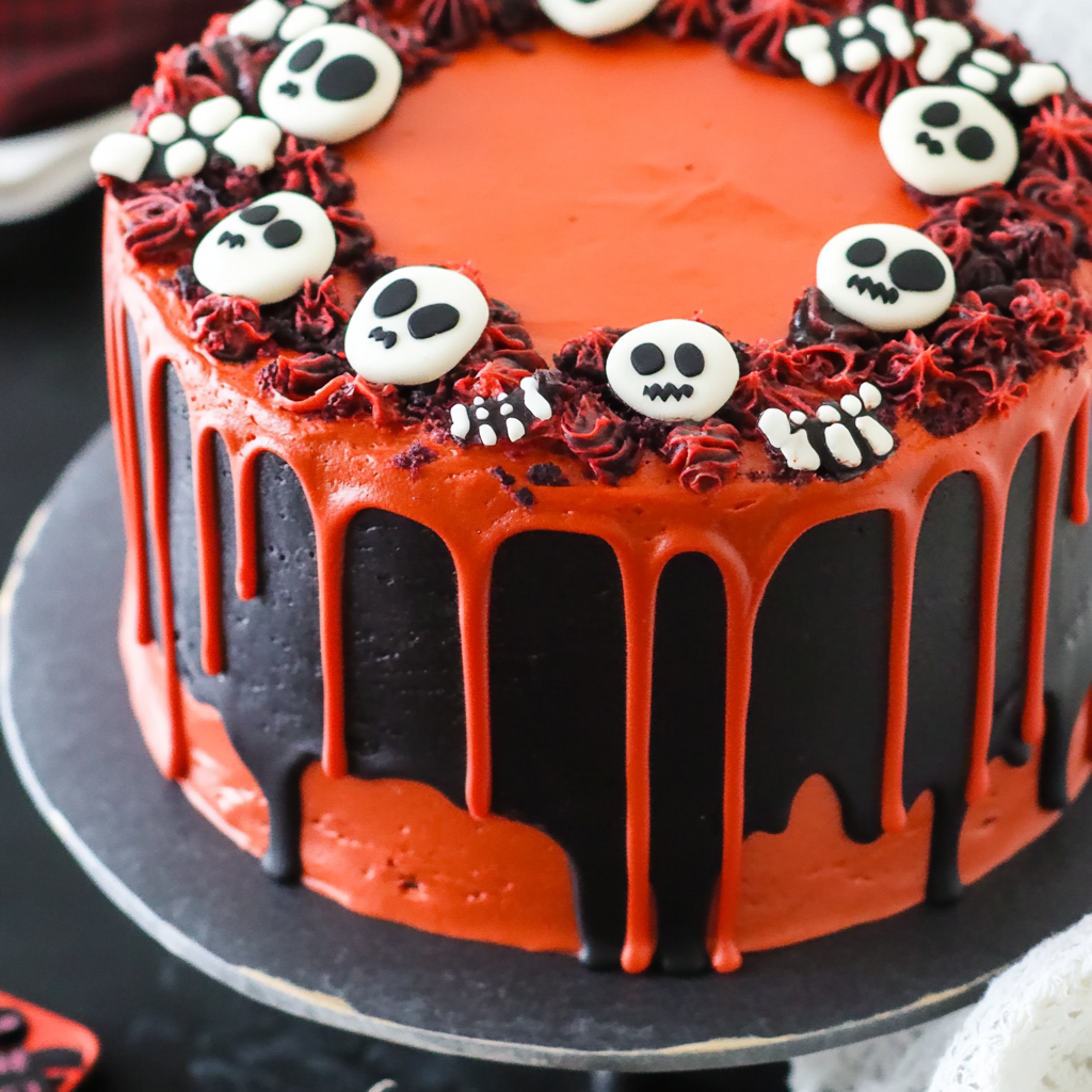 Spooky Halloween Marble Cake